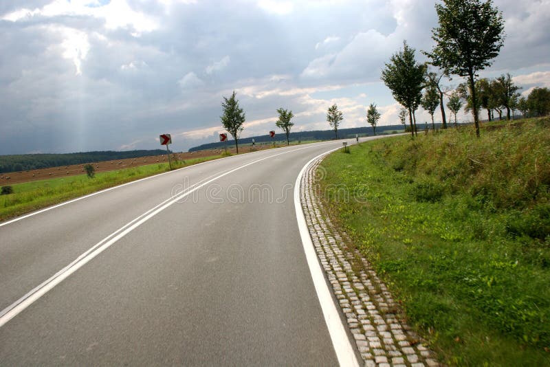 German Highway and Direction Sign To Berlin Stock Photo - Image of ...