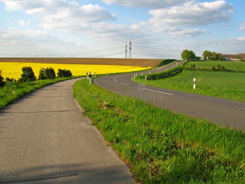 Country road stock image. Image of path, biodiesel, meadow - 16333609