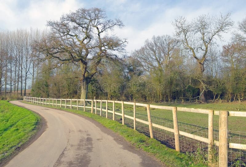 English Countryside Path stock photo. Image of fence - 26532266