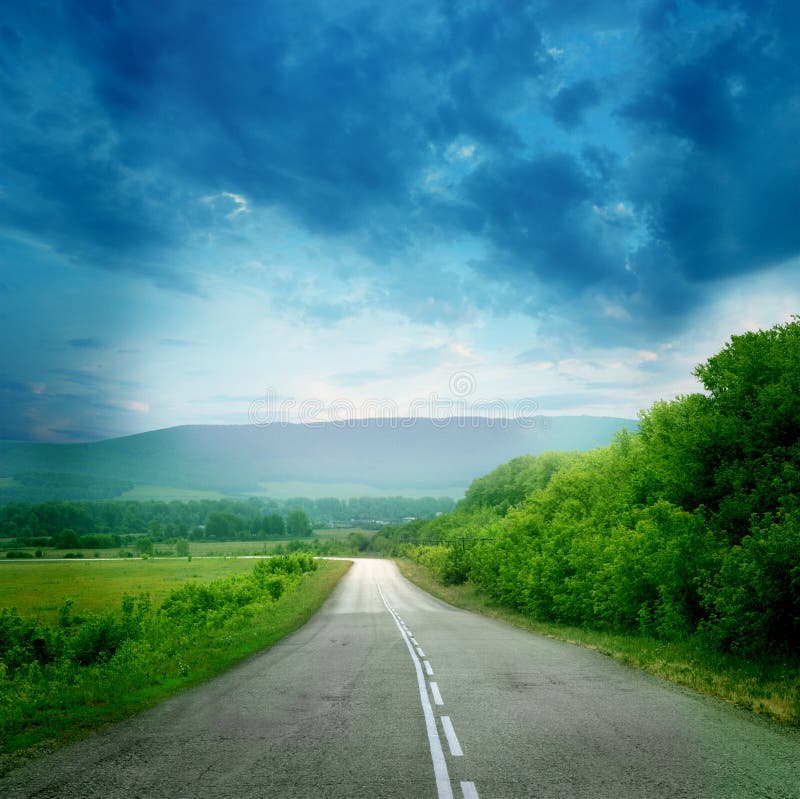 Country road stock photo. Image of weather, cloud, rural - 17936066