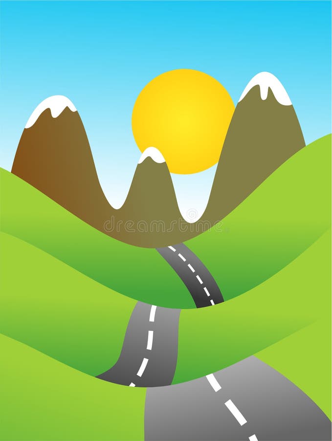 Country road stock vector. Illustration of graphic, road - 4656056