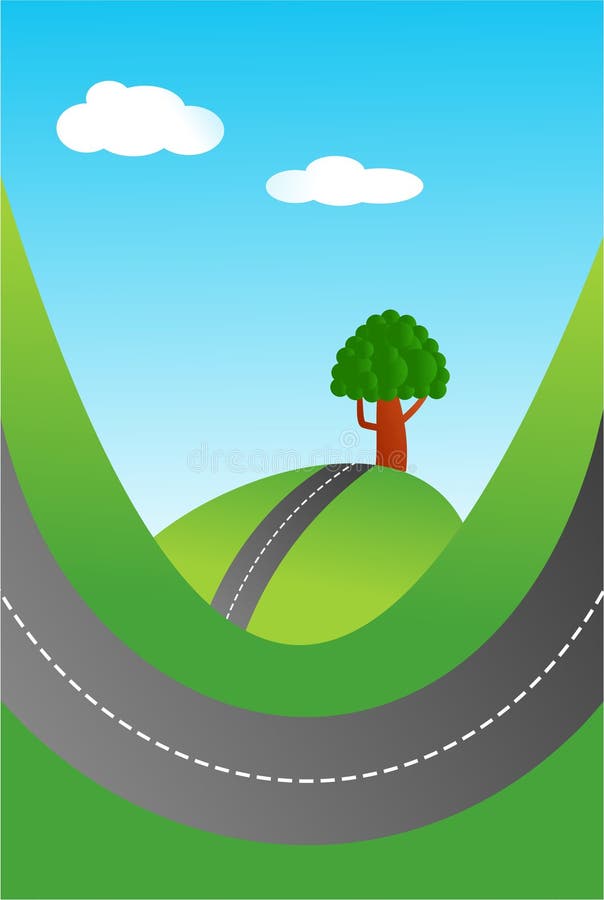 Country road stock illustration. Illustration of macadam - 11067109