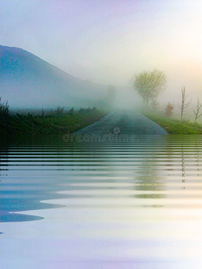 Country Road Abstract Art Picture Stock Image - Image of country ...