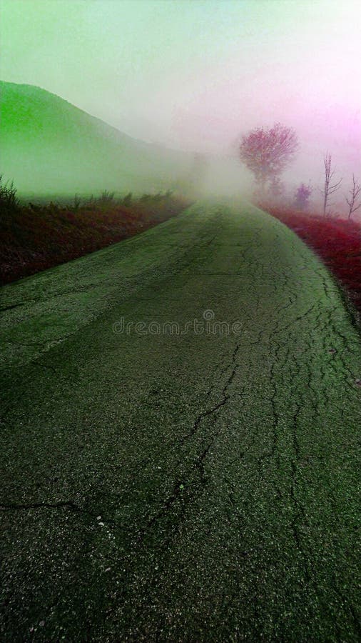 Country Road Abstract Art Picture Stock Image - Image of country ...