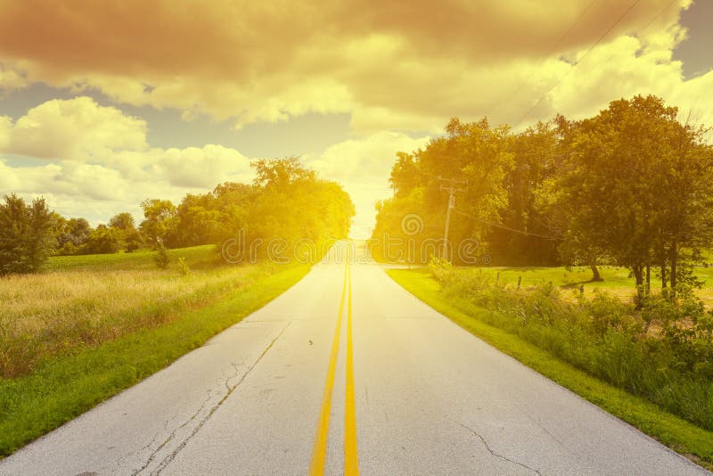 Country Road stock photo. Image of pathway, main, side - 32854196