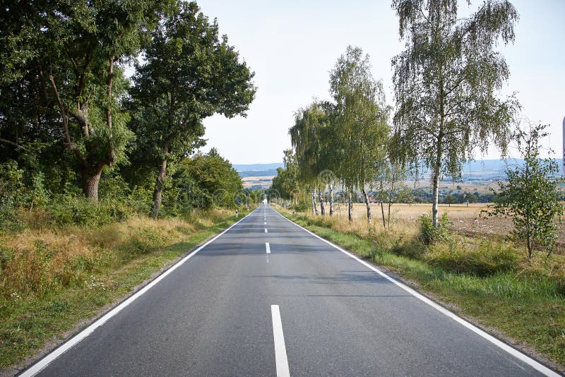 Country Road on a Beautiful Sunny Day Stock Photo - Image of horizontal ...