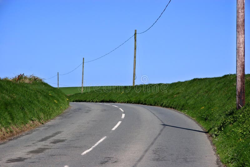Country Road in Cornwall stock image. Image of horizontal - 745787