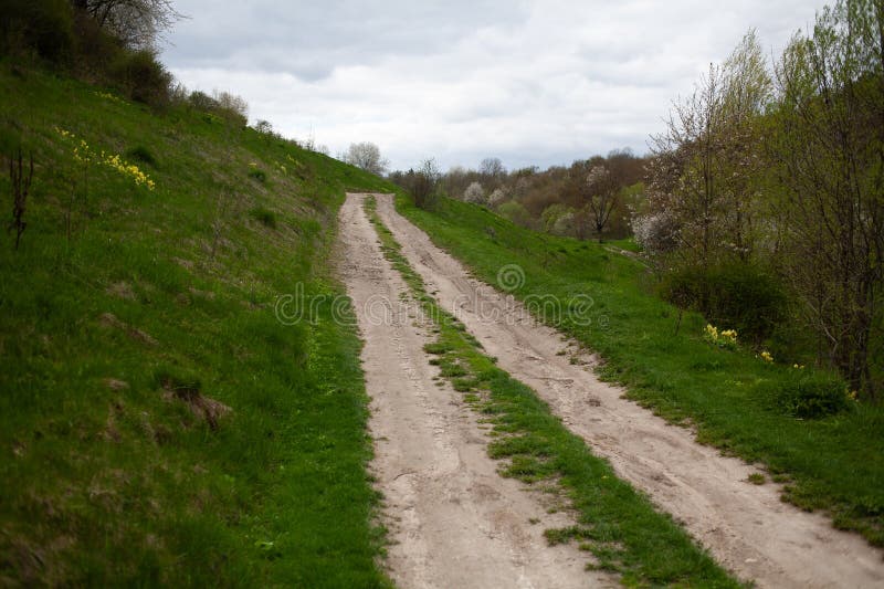 Country Road. Eastern Europe Stock Photo - Image of morning, road ...