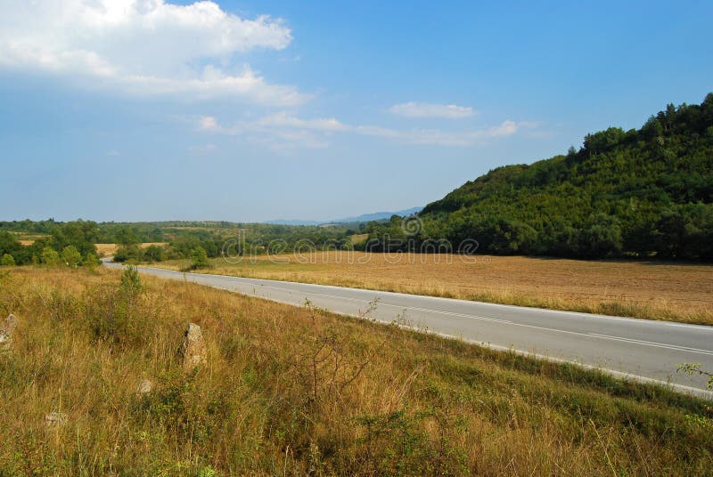 Country road landscape stock photo. Image of color, lawn - 26443736