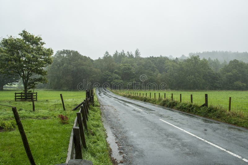 Country Road stock photo. Image of road, rain, weather - 36836698