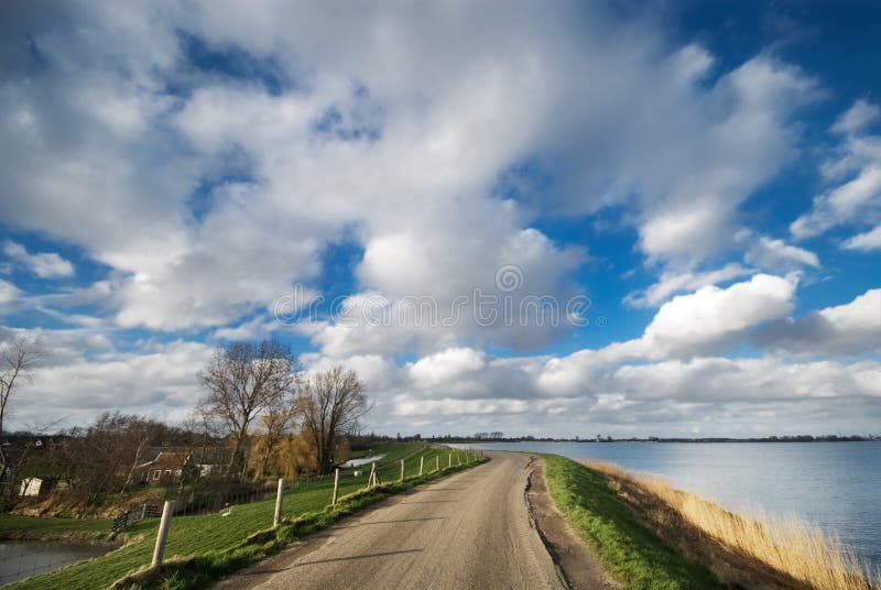 Country Road in the Netherlands Stock Photo - Image of outdoors ...