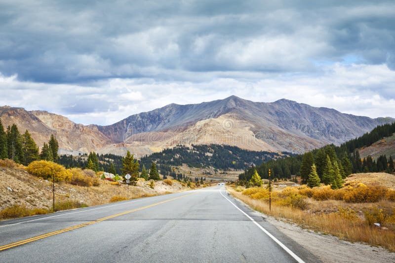 Country Road with Stormy Sky in Colorado Stock Image - Image of fall ...