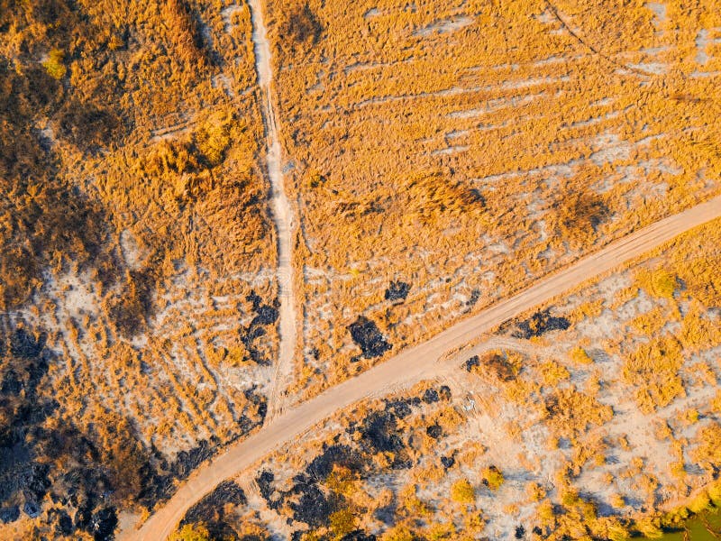Country Road Top View from Drone Stock Image - Image of road, hill ...