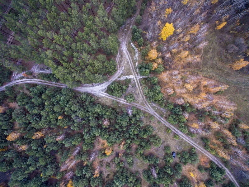 Country Road, View from Above Stock Photo - Image of countryside, plant ...