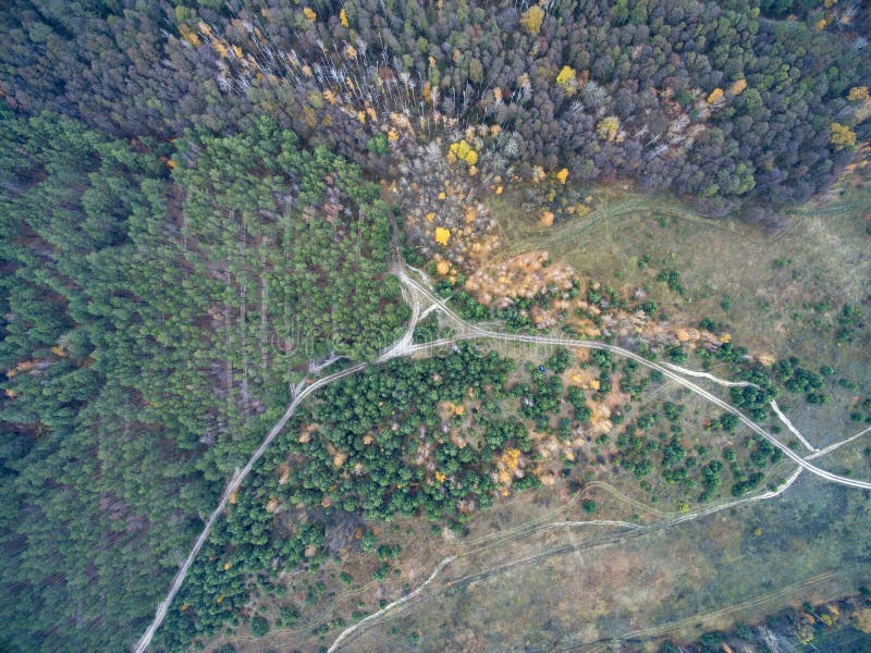 Country Road, View from Above Stock Image - Image of scene, europe ...