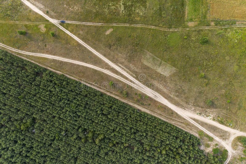 Country Road, View from Above Stock Image - Image of pattern, ground ...