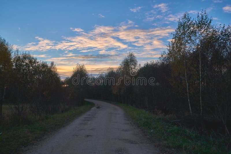 Country roads in Russia stock photo. Image of landscape - 137475040
