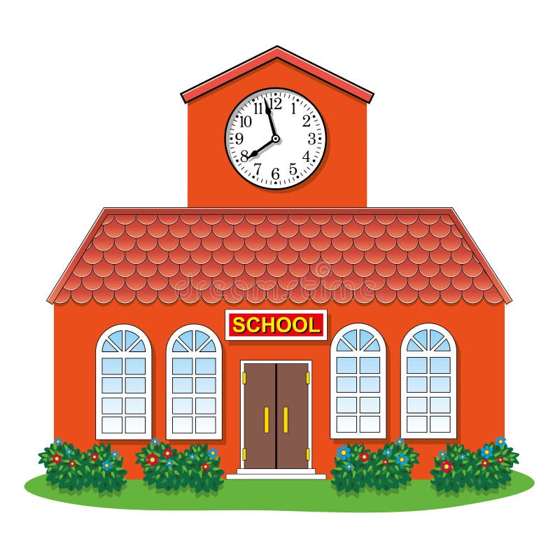 Vector Country School Building Stock Vector - Illustration of education ...