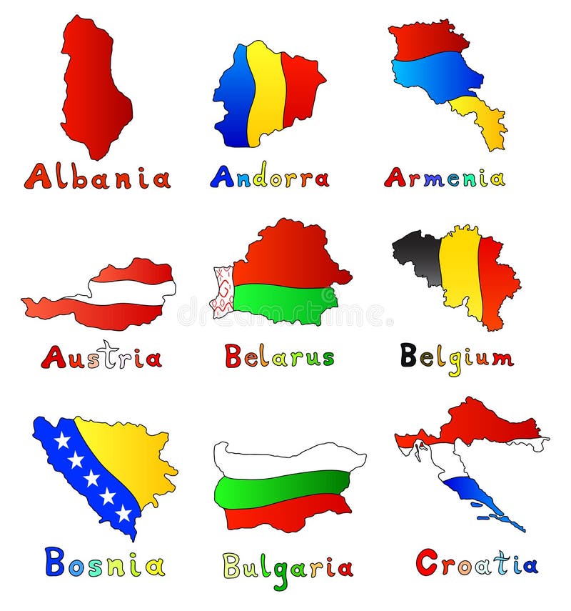 Non - EU Countries Flag Maps Stock Illustration - Illustration of holy ...