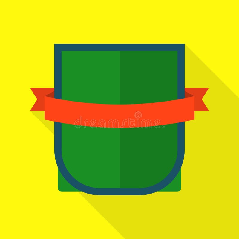 Country Shield Icon, Flat Style Stock Illustration - Illustration of ...
