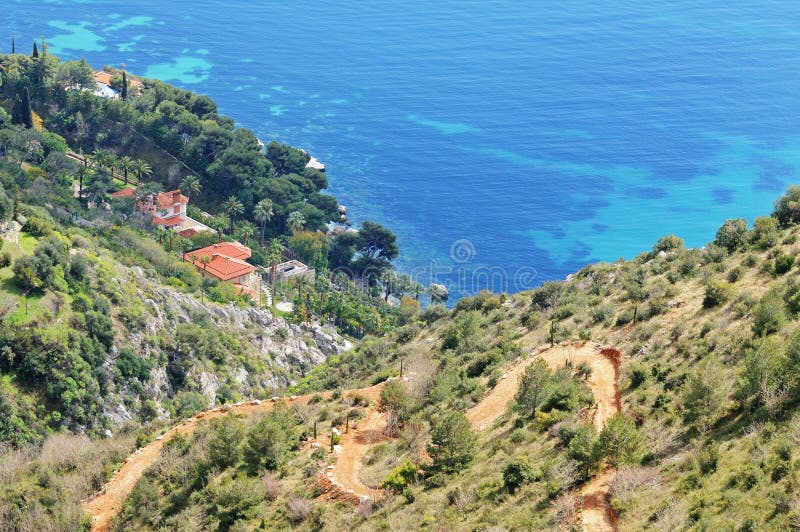 Country Side of French Riviera Stock Image - Image of road, hills: 15395211
