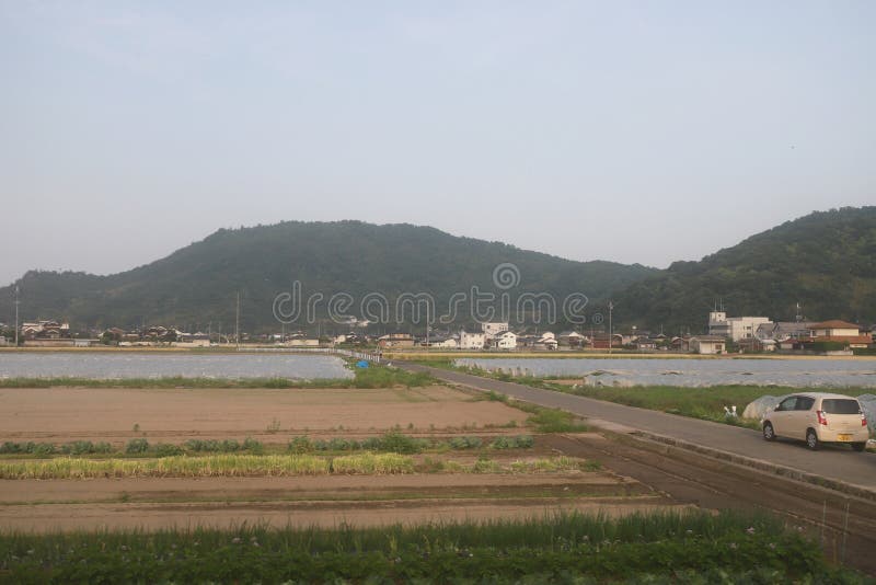 Country Side of Okayama View from Train Editorial Image - Image of road ...