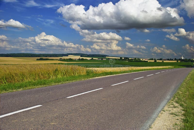 Country side Road stock image. Image of asphalt, grass - 10412171