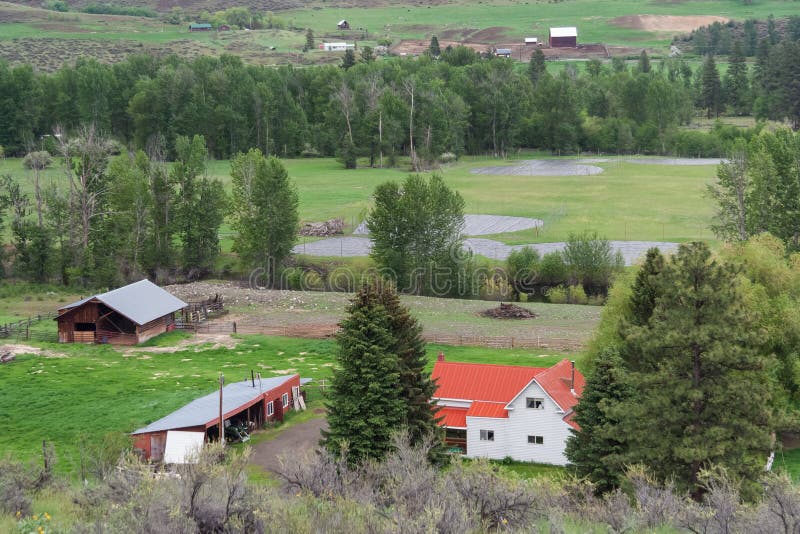 Country Side View and Farm Land at Oregon USA Stock Image - Image of ...