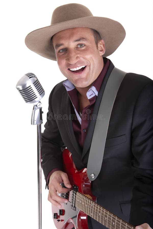 Boy as country singer stock image. Image of alone, blues - 36914741