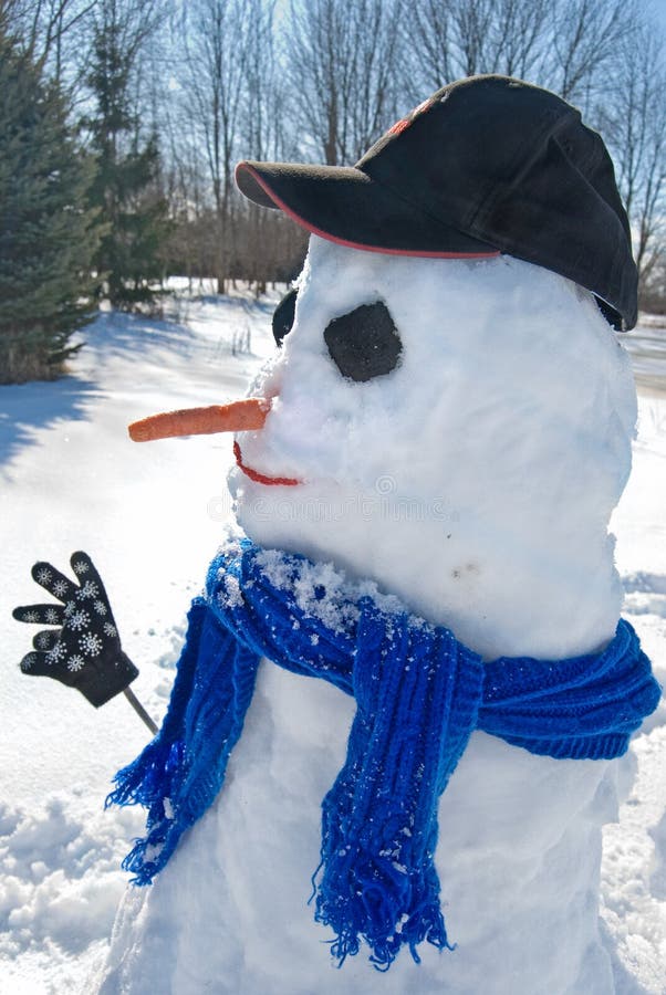 Snowman stock image. Image of cold, scarf, play, carrot - 12372077