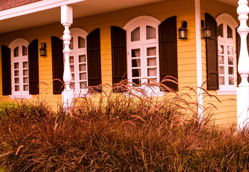 Country Style Home Decoration with the Evening Light Stock Image ...