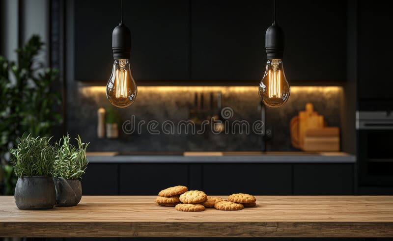 A Country-style Kitchen Table Adorned with Flowers and Snacks, Bathed ...