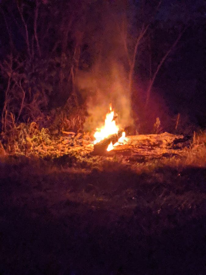 Country Summer Night Bonfire Magic Stock Image - Image of night, magic ...