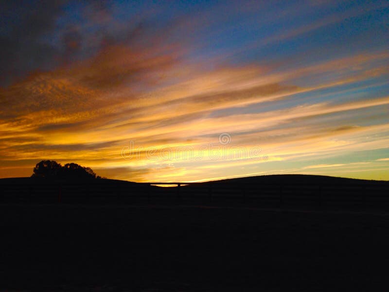 Country Sunset Panoramic Sky Editorial Image - Image of view, panoramic ...