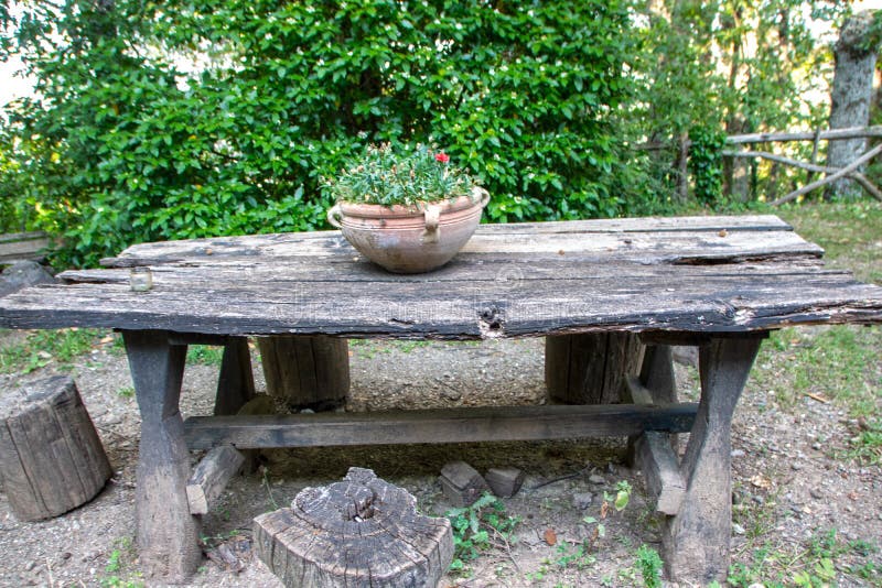 Country table stock image. Image of desk, boards, home - 124177365