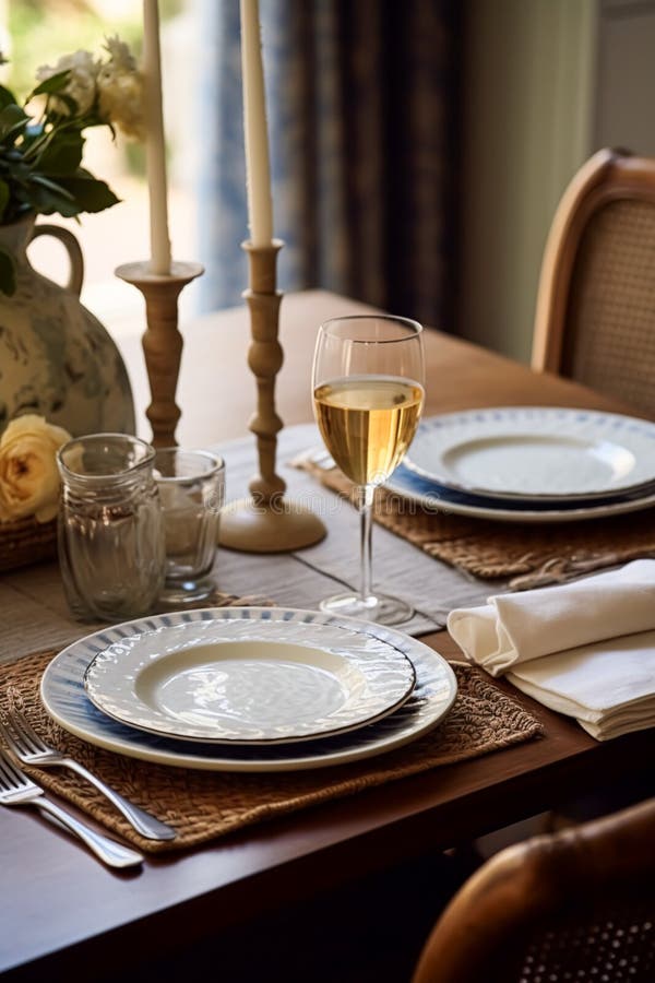 Country Tablescape, Formal Dinner Table Setting, Table Scape with ...