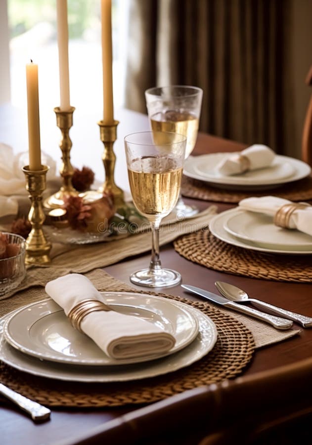 Country Tablescape, Formal Dinner Table Setting, Table Scape with ...