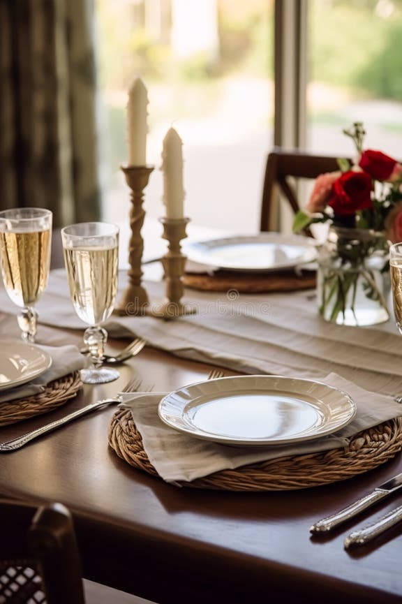 Country Tablescape, Formal Dinner Table Setting, Table Scape with ...