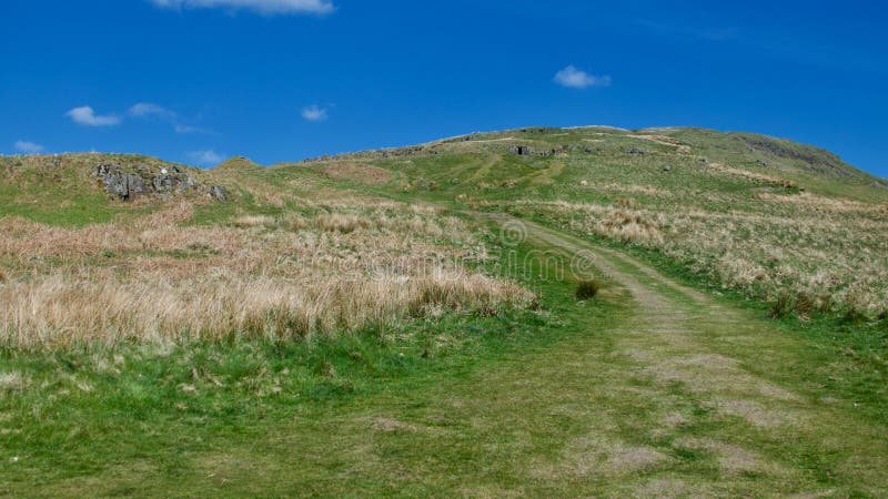 Country Track Leading Up Hillside. Stock Photo - Image of walk, track ...