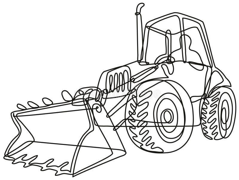 Continuous Line Drawing Tractor Stock Illustrations – 94 Continuous ...