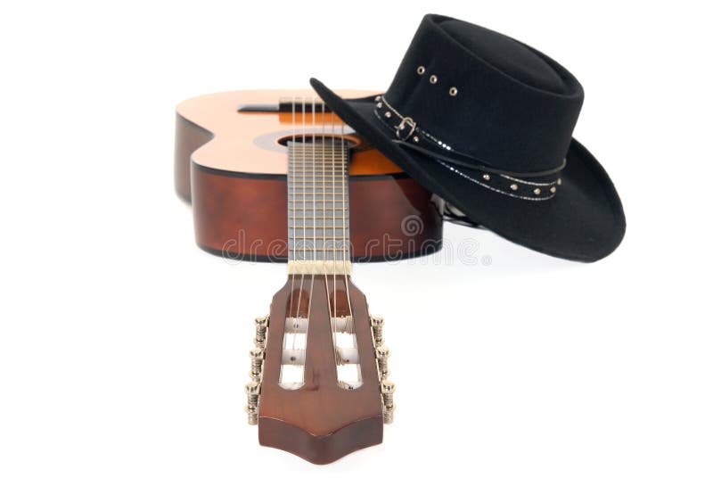 Country & Western Guitar Hat Stock Photo - Image of stringed, country ...