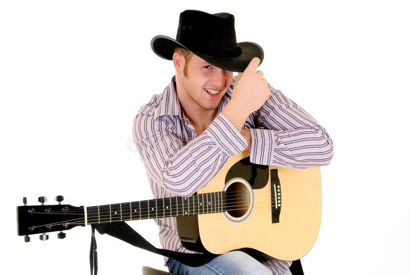 Country & Western Guitar Hat Stock Photo - Image of stringed, country ...
