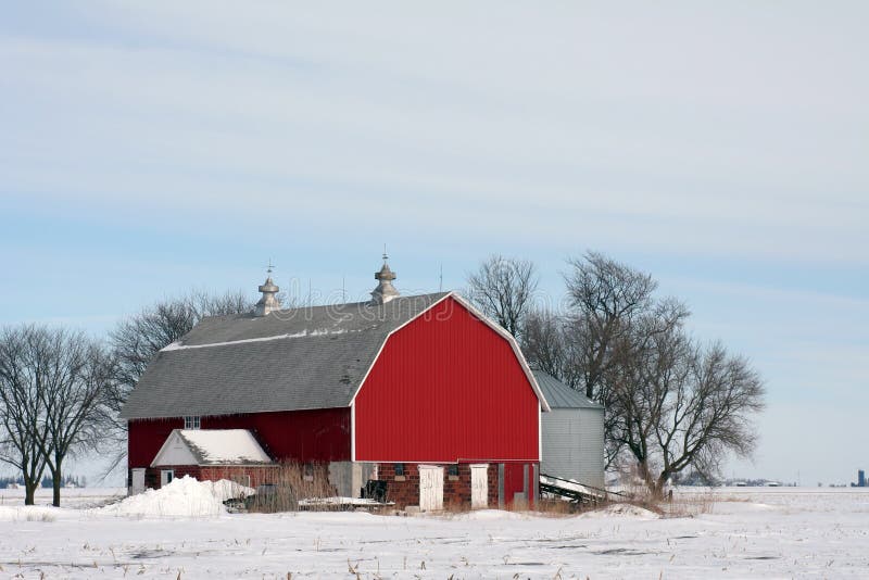 Country Winter Great Plains Stock Image - Image of midwest, rural: 1933463