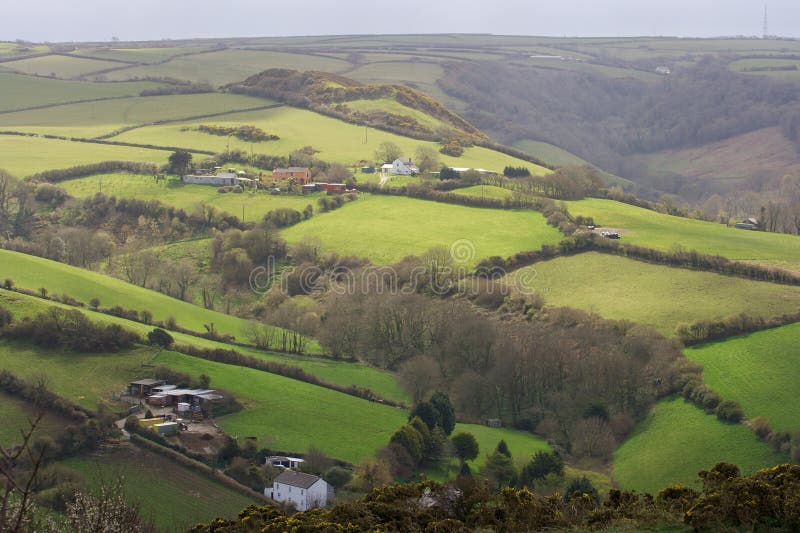 English Countryside, Devon, United Kingdom. Stock Photo - Image of ...