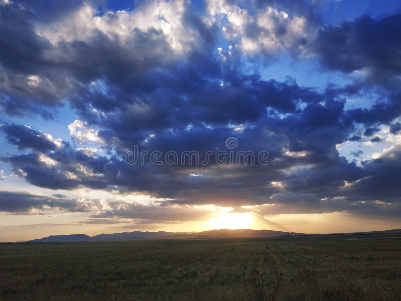 The Countryside of Algeria in Summer Stock Photo - Image of cloud ...