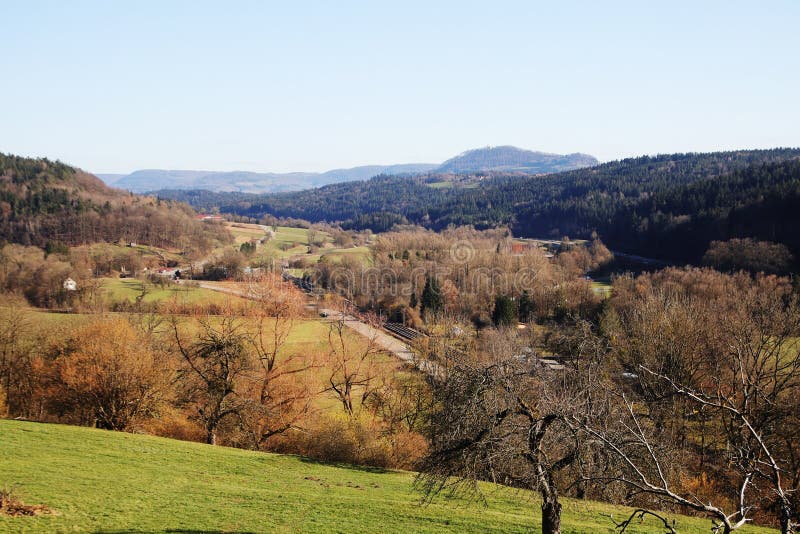 Countryside in Baden-Wurttemberg, Germany Stock Image - Image of hill ...
