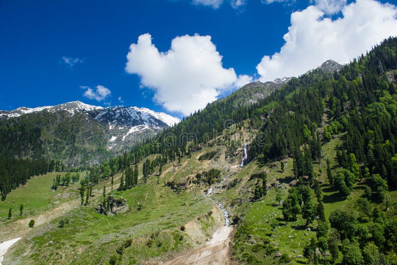 The countryside stock image. Image of trees, pahalgam - 76603821