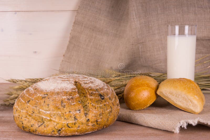 Countryside - Bread with Milk Stock Photo - Image of life, vacation ...
