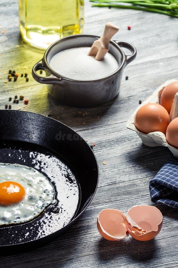 Countryside Breakfast with Fresh Eggs Stock Photo - Image of eggs ...