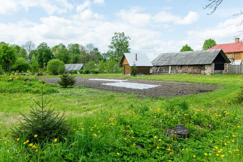 Countryside Buildings in Summer Stock Photo - Image of beautiful ...